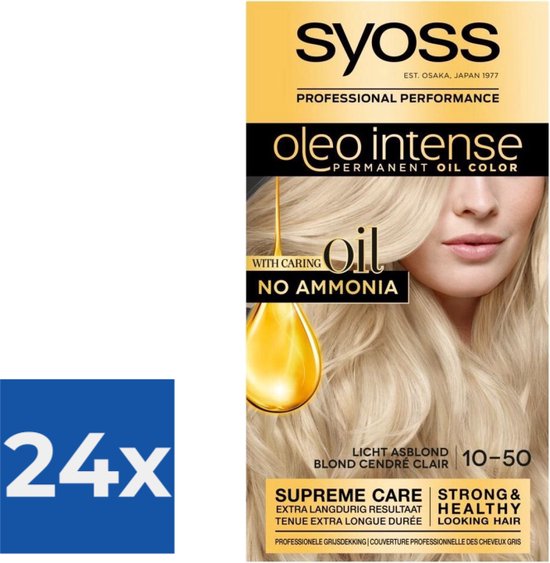 SYOSS Oleo Intense 10-50 Licht Asblond haarverf - 1 stuk ...