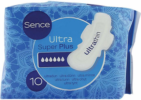 Sence Maandverband Super Plus 10 stuks - Voordeelverpakking 24 stuks | bol