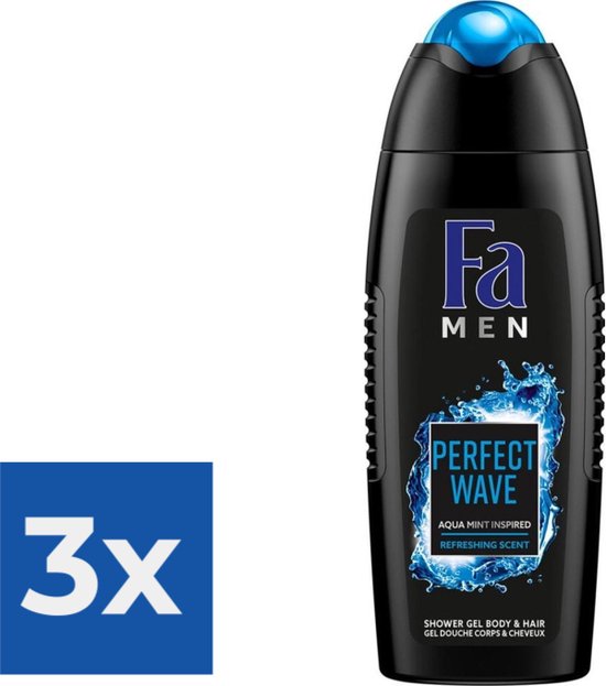 Fa Douche 250 ml Men Perfect Wave - Voordeelverpakking 3 stuks | bol