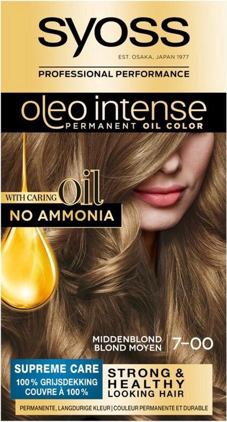 SYOSS Oleo Intense 7-00 Middenblond - 1 stuk - Voordeelverpakking 12 ...