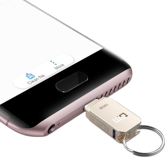 DM Mini USB stick 128GB - USB-A & USB-C - USB 3.0 - Flash Drive | bol