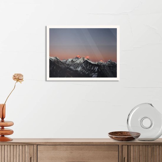 Poster Het Witte gebergte Rechthoek Horizontaal Met Lijst XL (70 X 50 ...