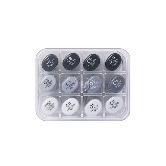 Copic - Sketch Marker Cool Grey Set 12 Markers - Stiften Set ...