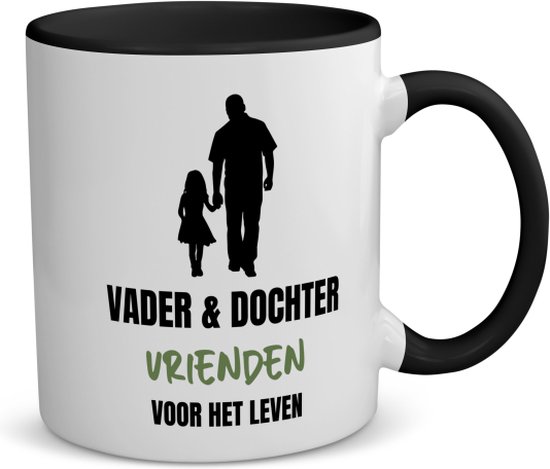 Akyol - vader en dochter koffiemok - theemok - zwart - Liefde - vrienden -... | bol