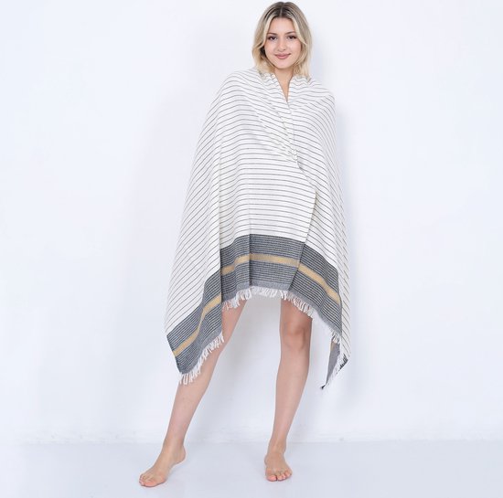 Ibiza Palms Turkse Baddoek 90 x 190 cm, 100% Katoen, Hamamdoek ...