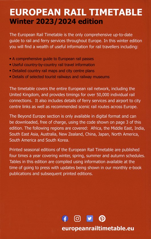 European Rail Timetable - European Rail Timetable Winter 2023/2024 ...