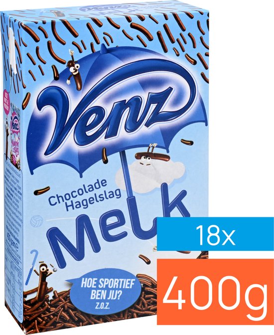 18 pakken Venz Hagelslag Melk 400g | bol
