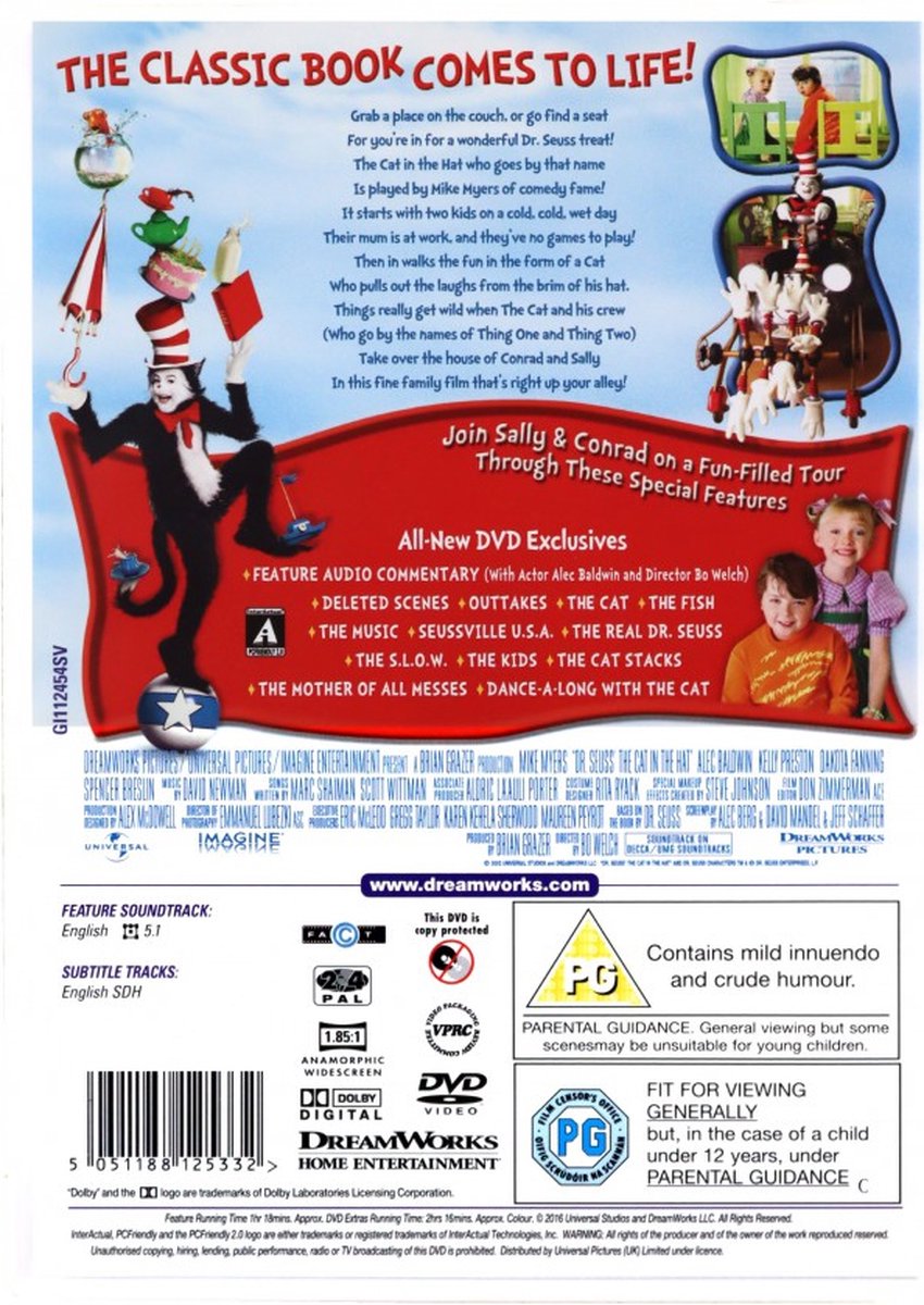 Cat In The Hat (Dvd), Dakota Fanning | Dvd's | bol