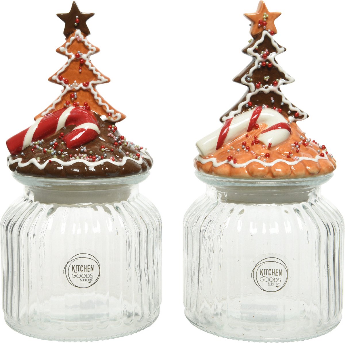 Opbergpot glas d11h20cm biscuit a2Decoris | bol