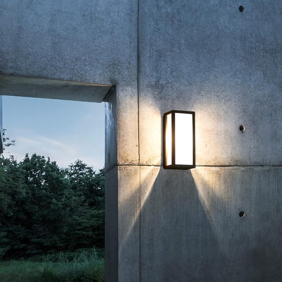 Buiten Wandlamp 3000K 12W Moderne Aluminium Wandlamp IP65 Waterdicht ...