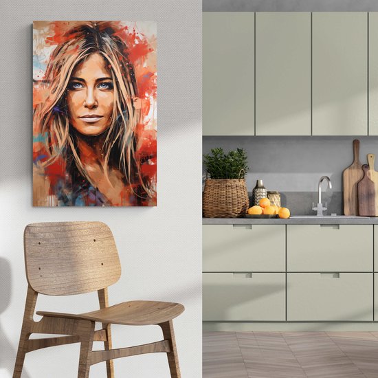 Jennifer Aniston Poster | Portrait abstrait | Art abstrait | copains ...