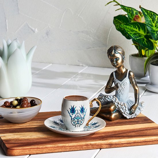 Karaca Iznik - Turkse Koffiesset voor 6 personen - 12 stuks ...