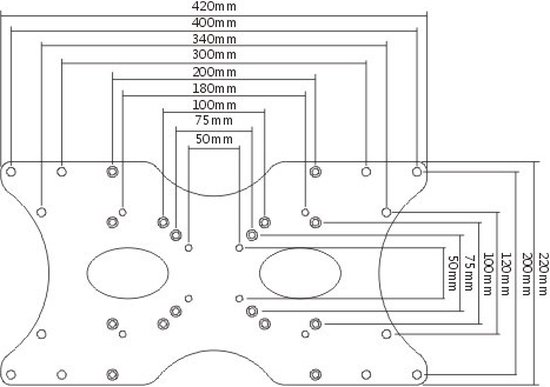WOLFF MOUNT VESA verloopplaat naar 400x200 | bol