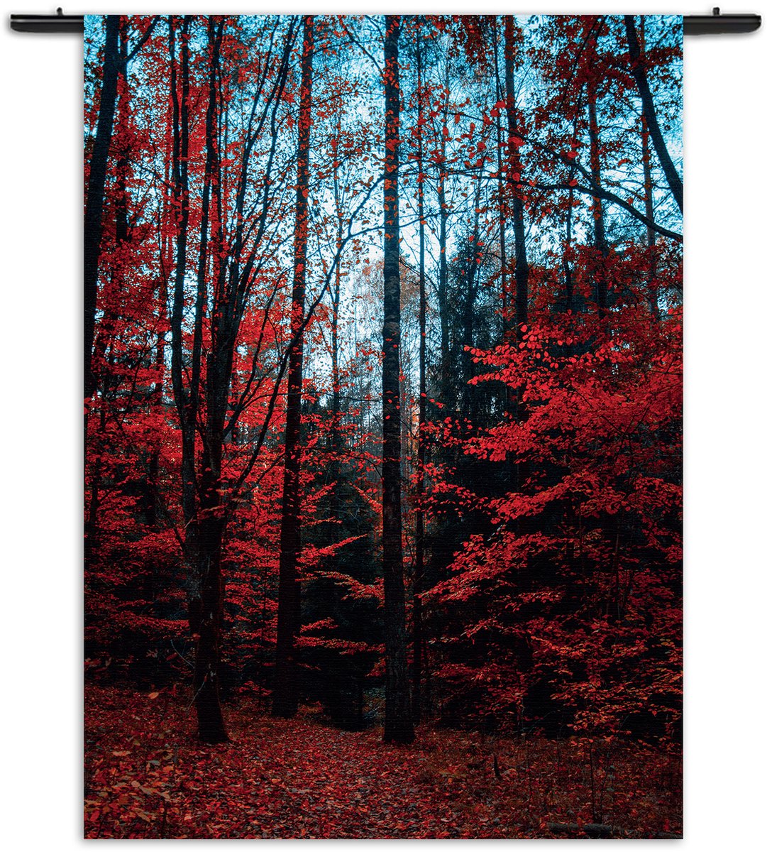 Velours Wandkleed Het rode bos Rechthoek Verticaal L (165 X 120 CM ...