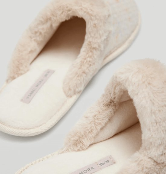 Dames sloffen | extra warm | vanille | kwaliteit YM | bol