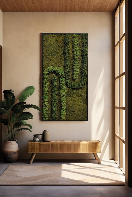 mos schilderij bogen - 3D - wandpaneel - minimalistisch | bol