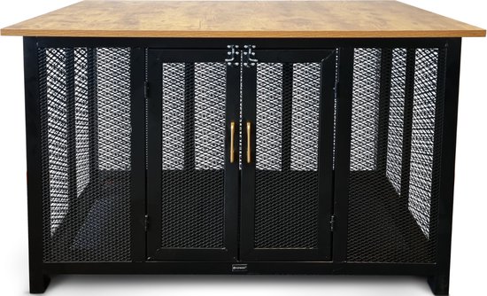 Hondenbench Grandes - Luxe Metalen Bench Zwart - Luxueus Design voor ...