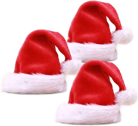 Kerst hoed - Kerstman hoed - Familie set - Pluche rand | bol