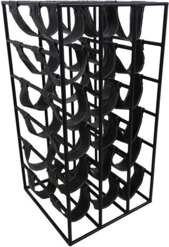 Flessen Rek - Wijnrek Muur - Flessenrek Hout en Staal - Barkast ...