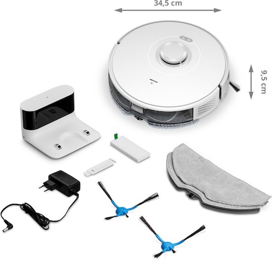 Medion X10 SW Robotstofzuiger met Lasernavigatie en Dweilfunctie - 2 in ...