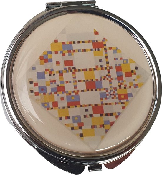 make up spiegeldoosje tasspiegel metaal met 2 gewone spiegeltjes ...