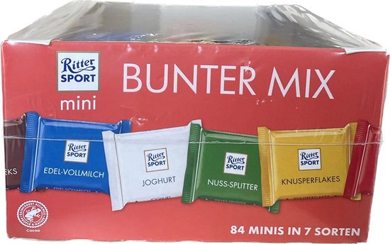 Ritter sport mini colorful variety 16.67gr | bol