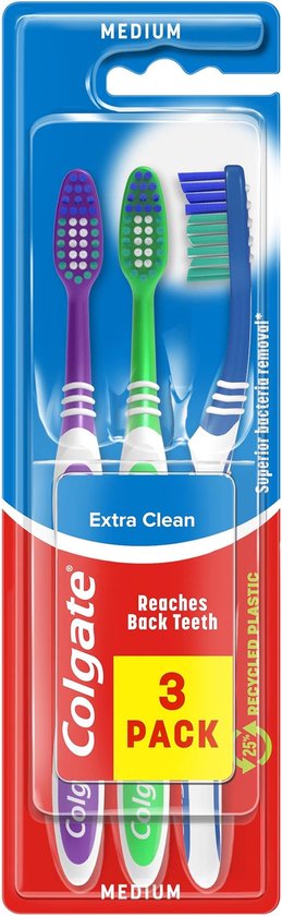 Colgate Extra Clean Medium Tandenborstels 2 packs a 6 stuks | bol