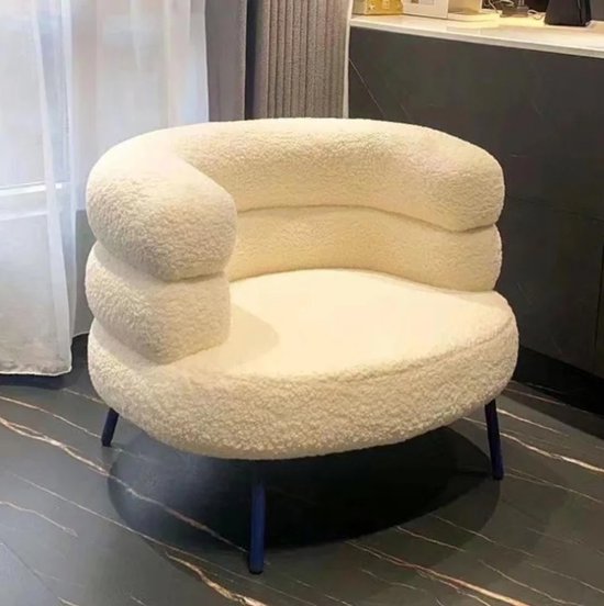 Teddy Fauteuil Halve Cirkel Offwhite | bol.