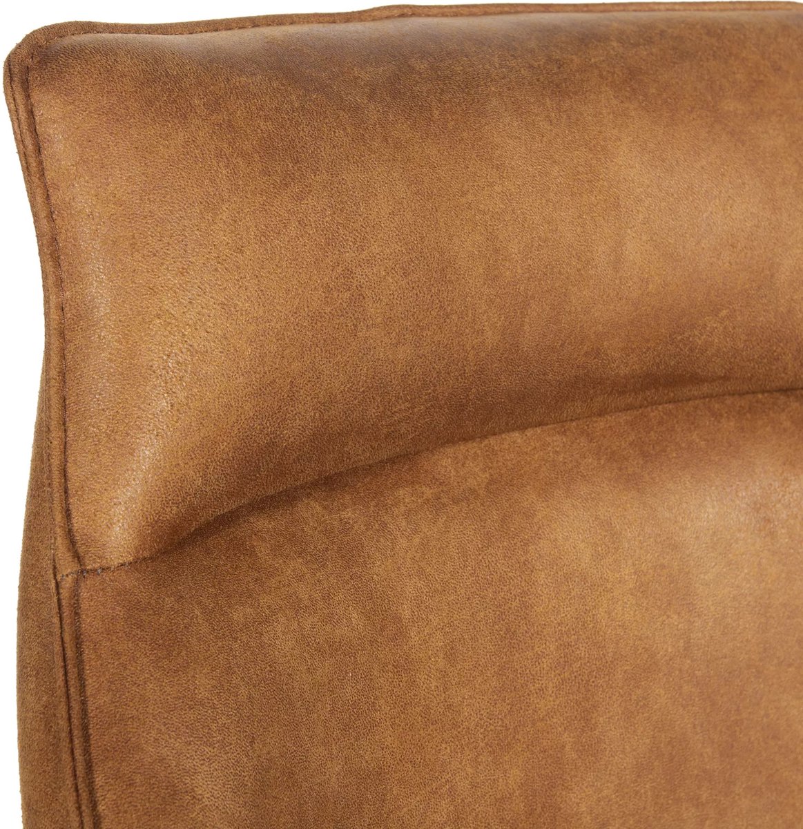 Armstoel Candice (draaibaar) - Microleder Camel - Eetkamerstoel met ...