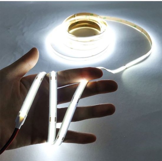 Led Strip Cob 10 Meter Complete Set 6000k Koud Wit 24v