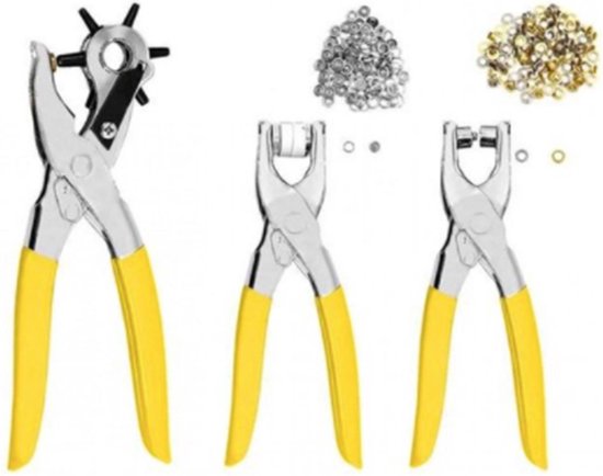 VISKING - Revolvertang & Drukknooptang Gatentang Set - Drukknopen Tang ...