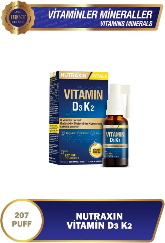 Nutraxin Vitamine D3 k2 - 30 ML Spray | bol
