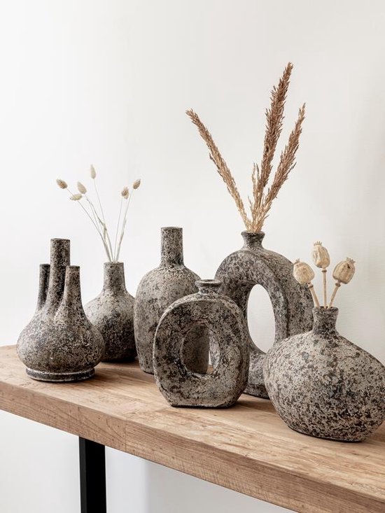 MUST Living Vase Nava stone,21x28x13 cm, terracota | bol