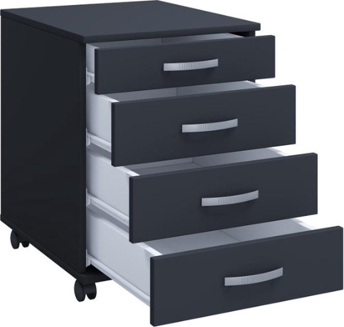 Caisson à tiroirs Annevar 4 tiroirs et plumier-anthracite | bol.