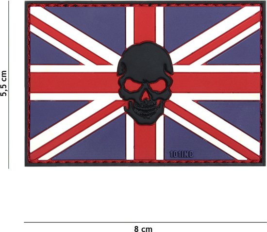 101 Inc Embleem 3D Pvc Vlag U.K. Skull 17027 | bol