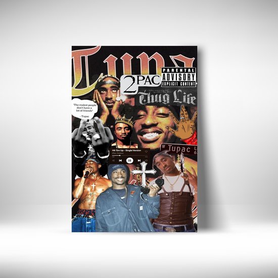 Tupac - 2pac - Metalen poster - 40x60cm | bol