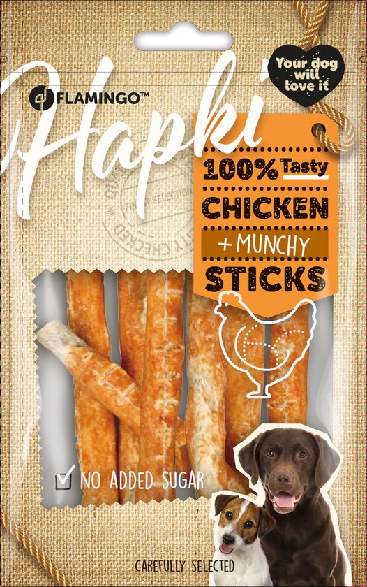 Flamingo Hapki - Snack Honden - Chick'n Snack Munchy Milk Stick - 3 x ...