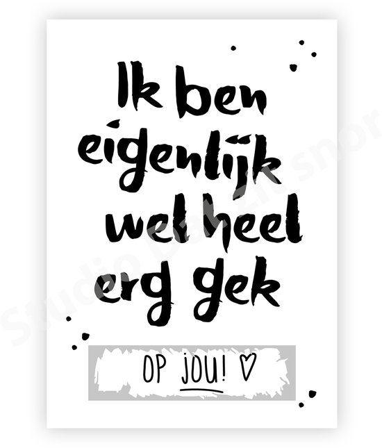 Kraskaart | Gek op jou | bol