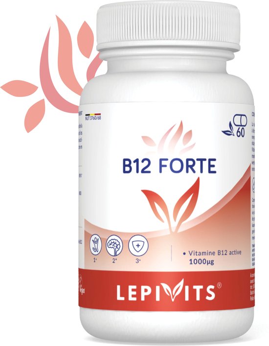 B12 Forte | 60 plantaardige capsules | Draagt bij tot de vermindering ...