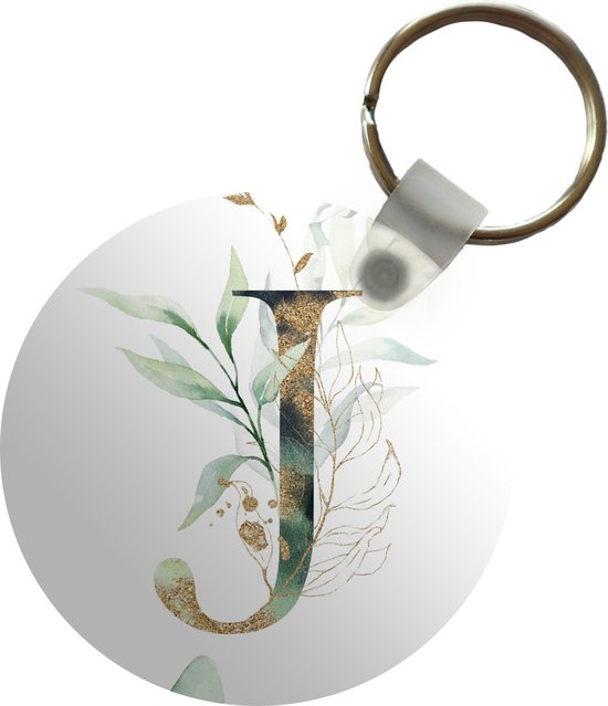 Sleutelhanger rond - Letter J - Plastic sleutelhangers - Keychain ...