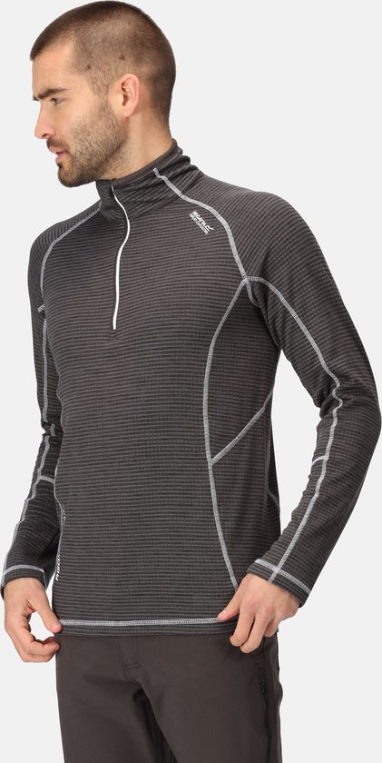 De Regatta Yonder Fleece - Heren - Halve Rits - Vochtdoorvoerend - Asgrijs | bol