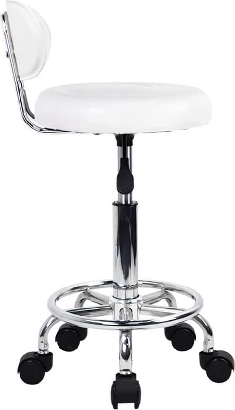 rolkruk - Roller Stool with Footrest Office Stools Height adjustable | bol