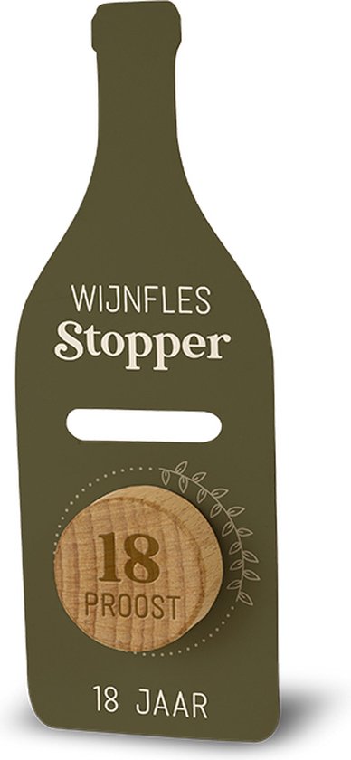 Wijn stopper - 18 jaar proost! | bol