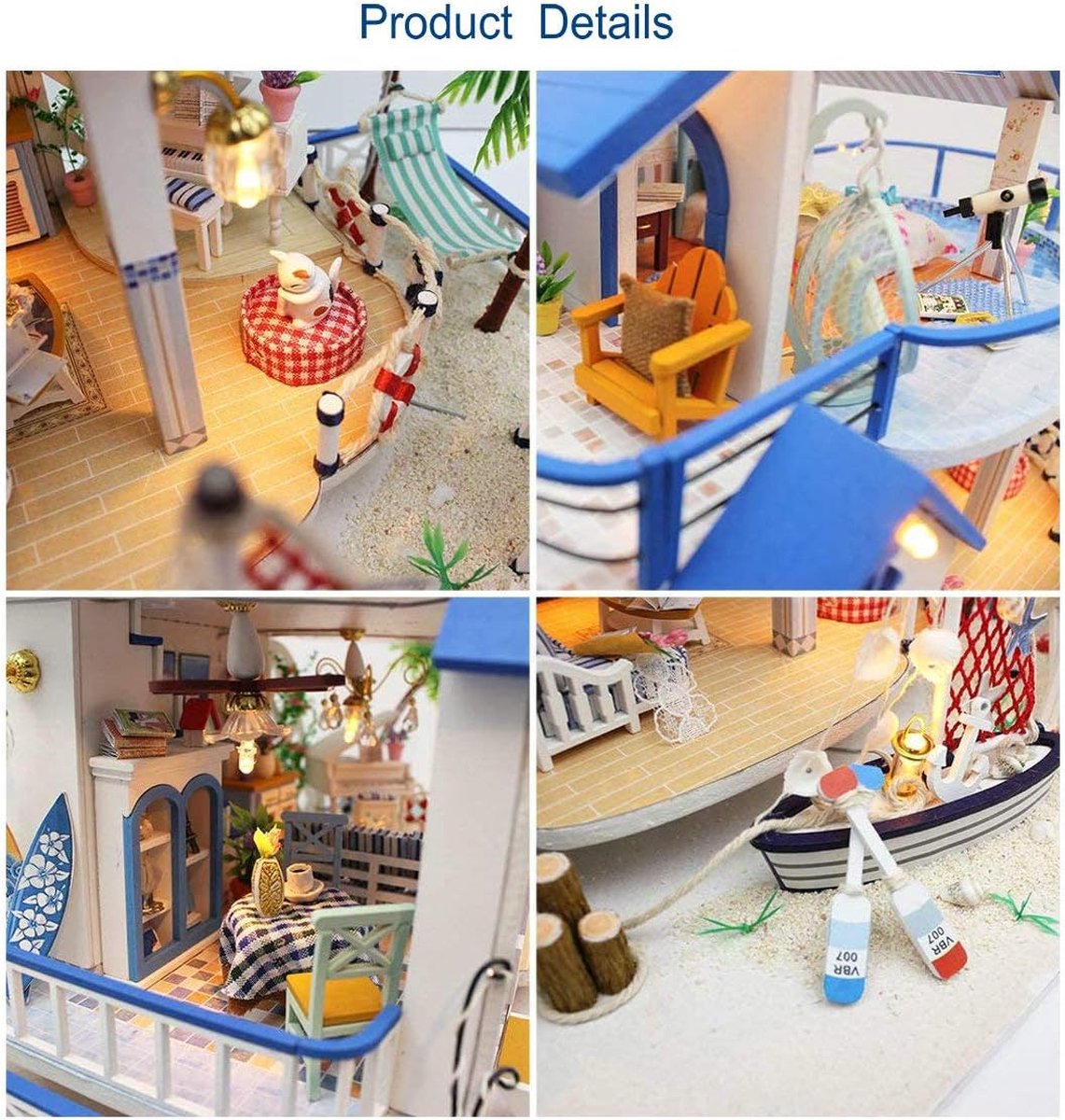 DIY Miniatuur Huis, Poppenhuis Kit met Meubels en Muziek, Mini ...