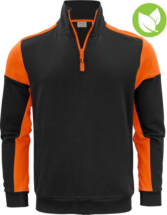 Printer PRIME SWEATER PRIME HALFZIP 2262069 - Zwart/Oranje - XXL | bol