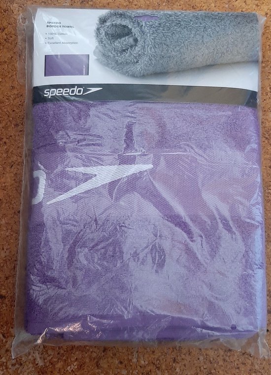 SPEEDO BORDER TOWEL - SPEEDO handdoek - 100% Cotton Sports Towel | bol