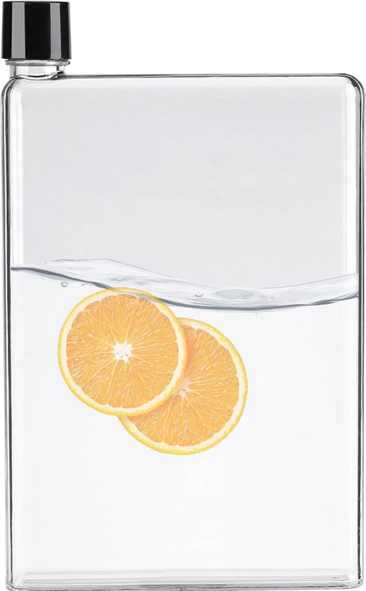 750 ml waterfles van kunststof, platte waterflessen, transparante ...