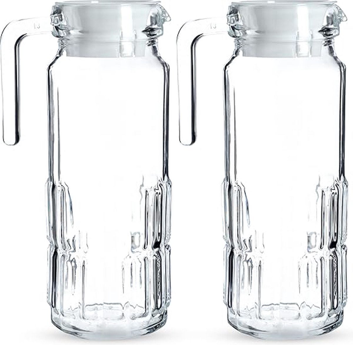 KADAX - Waterkaraf, 24 x 12 x 9 cm - glazen karaf met kunststof deksel ...