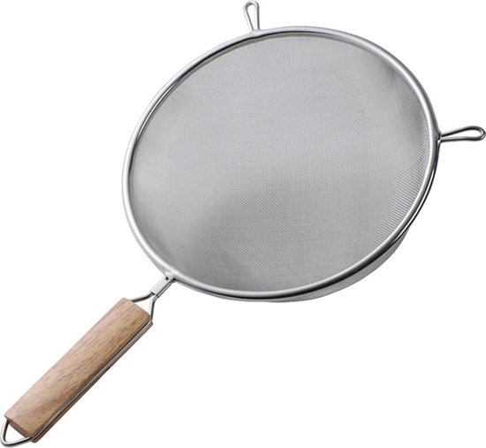 Huishoudzeef, zeef met houten handvat, traditioneel, ø 22 cm. | bol