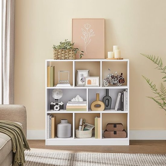 Stevige Boekenkast Wit - Moderne Opbergkast - Design Kast- Kast ...